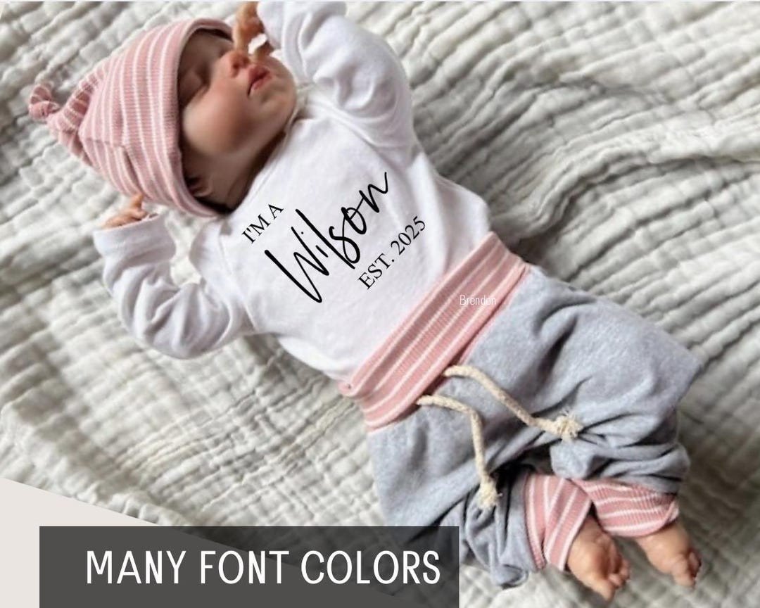 Personalized Name Newborn Outfit Baby Girl Set Customized Infant ...