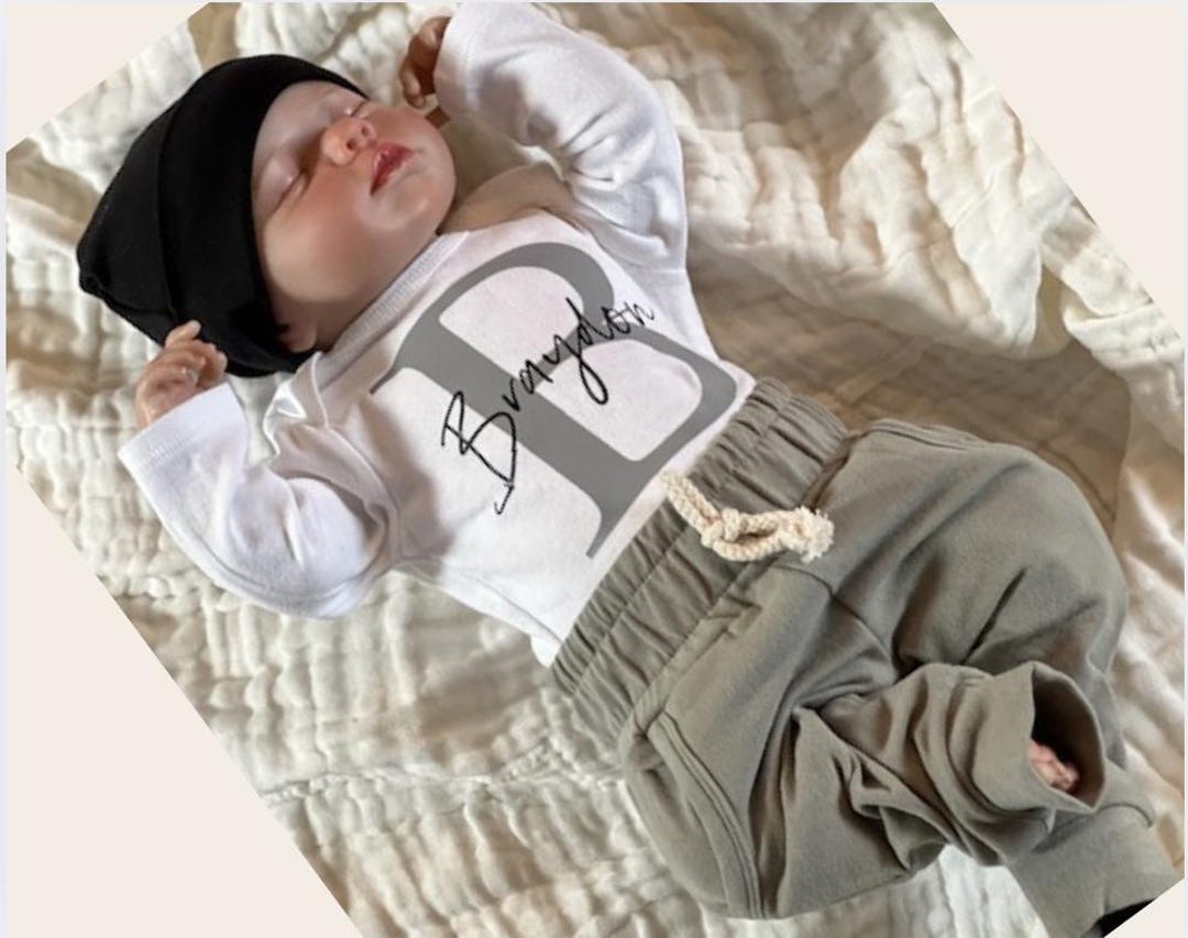 Custom Baby Boy Outfit Baby Name Outfit Newborn Photo Outfit Custom ...