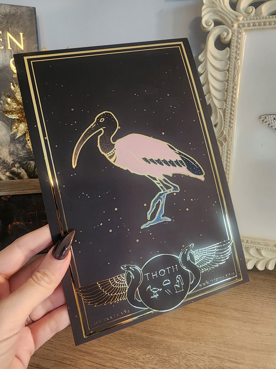 Thoth Sticker - Gold Foil Metallic Chrome - Kiss Cut - Egyptian ...