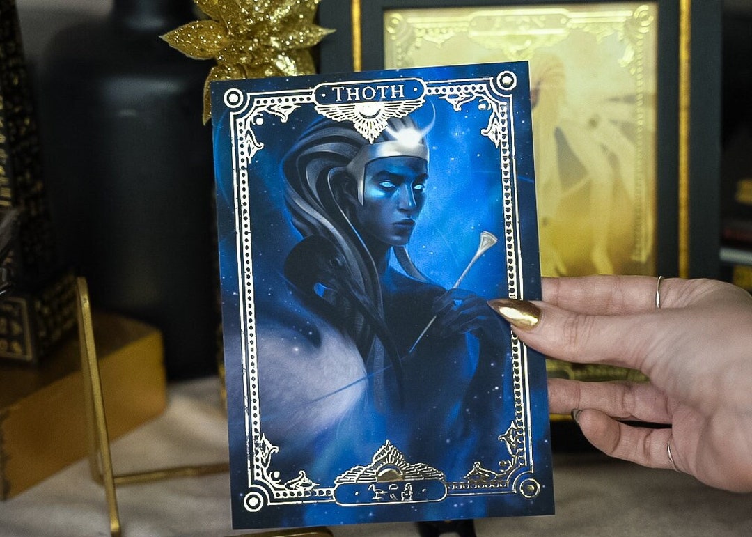 Thoth [gold Foil Mini Print] Egyptian Mythology God - of Knowledge ...