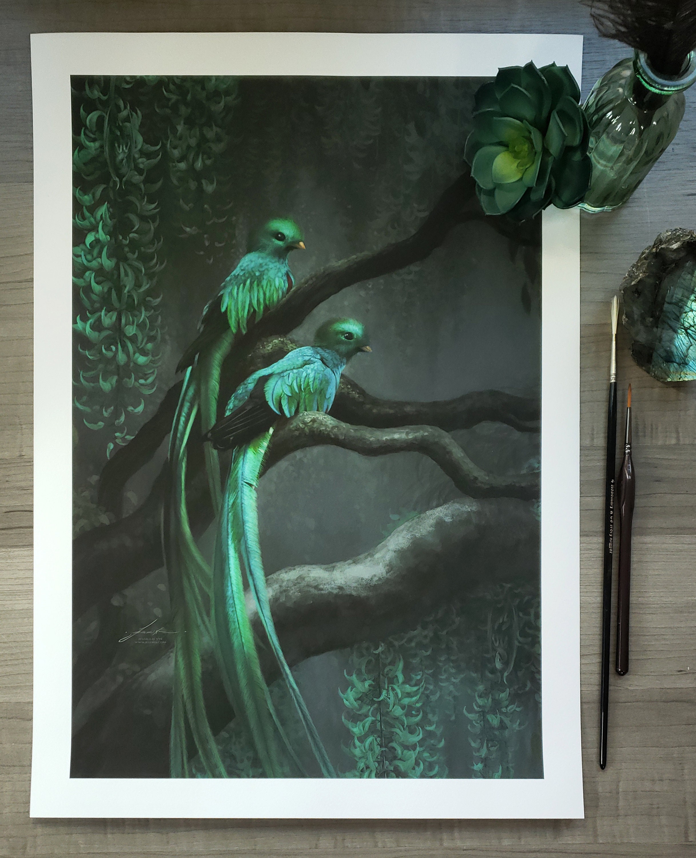 Art & Collectibles hidden dragon 8x12 Art Print Giclee jungle tropics ...