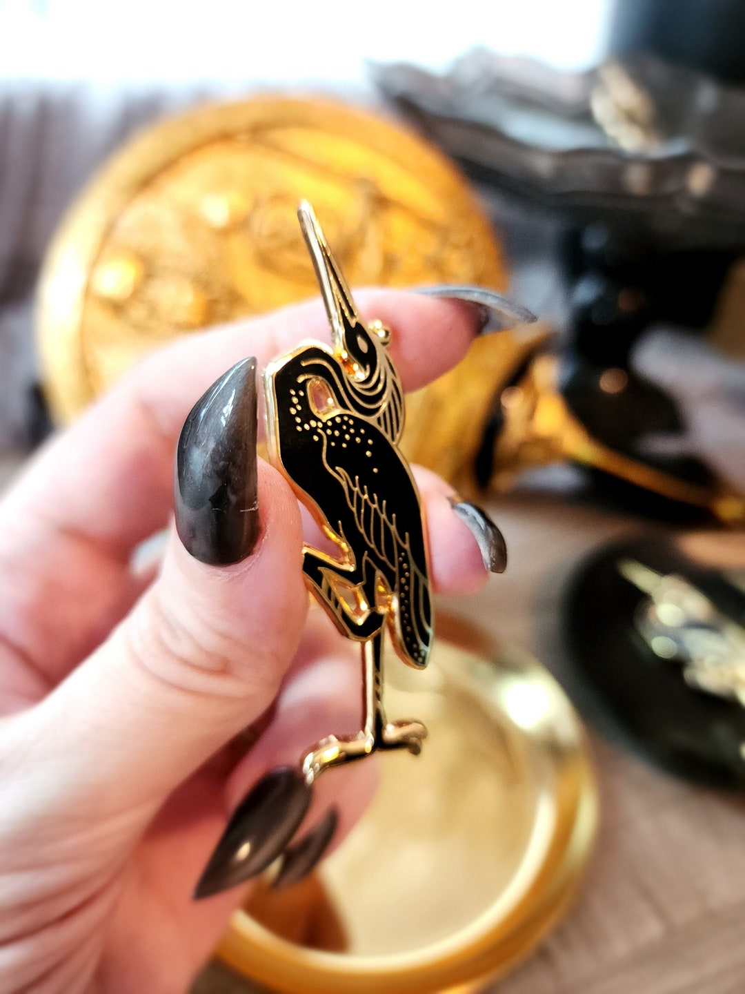 Osiris Pin - Bennu Bird Pin - Egyptian Mythology - Hard Enamel - God of ...