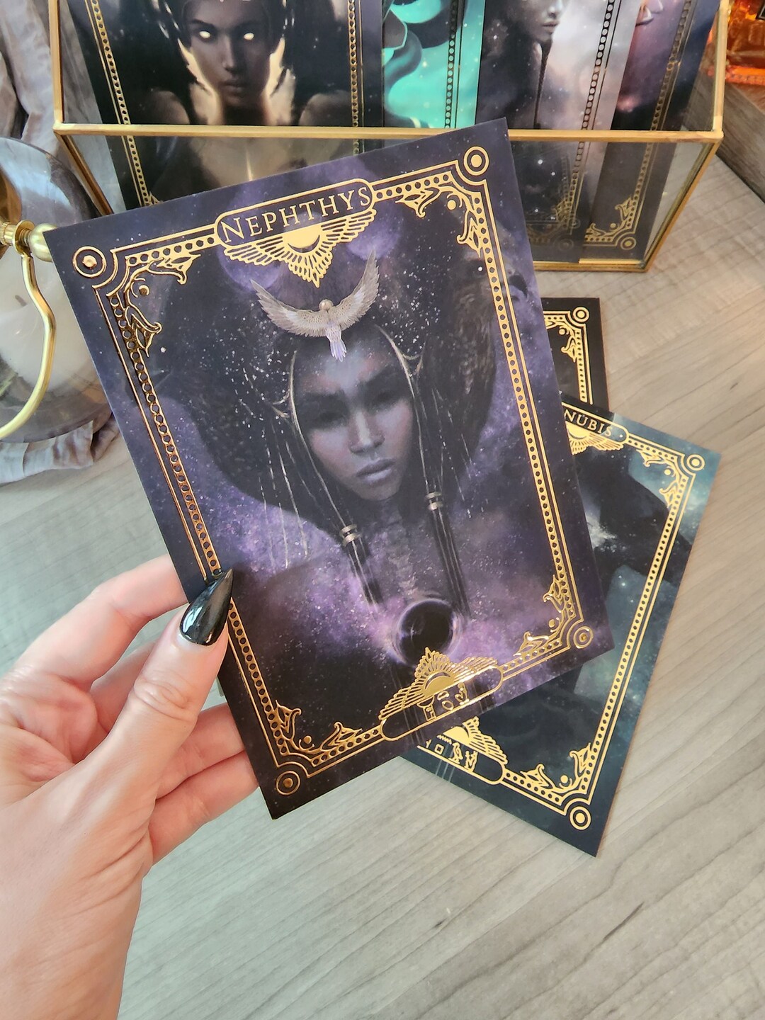 Nephthys [gold Foil Mini Print] Egyptian Goddess of Death Painting ...