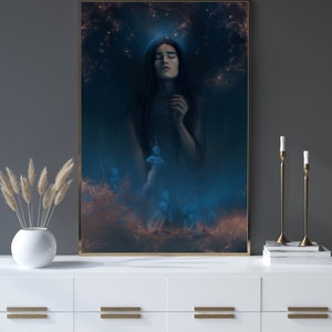 Atum [art Print] Egyptian Mythology Painting - Creator God Sun Setting ...