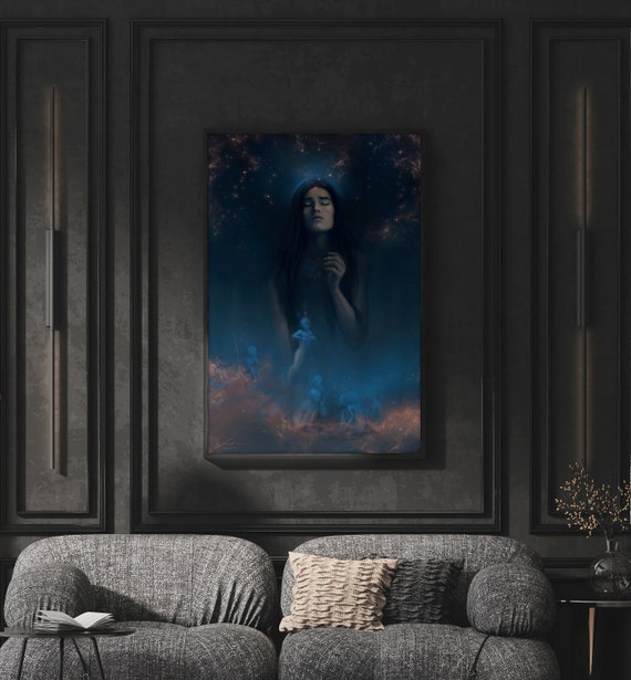 Atum art Print Egyptian Mythology Painting Creator God Sun - Etsy