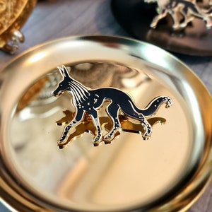 Anubis Pin - Egyptian Mythology - Hard Enamel - Black and Gold Lapel ...