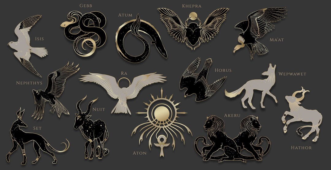 Bookcharm - Egyptian Mythology Gods & Goddesses - 20 Designs to Choose ...