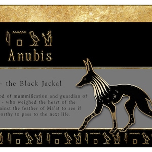 Anubis Pin - Egyptian Mythology - Hard Enamel - Black and Gold Lapel ...