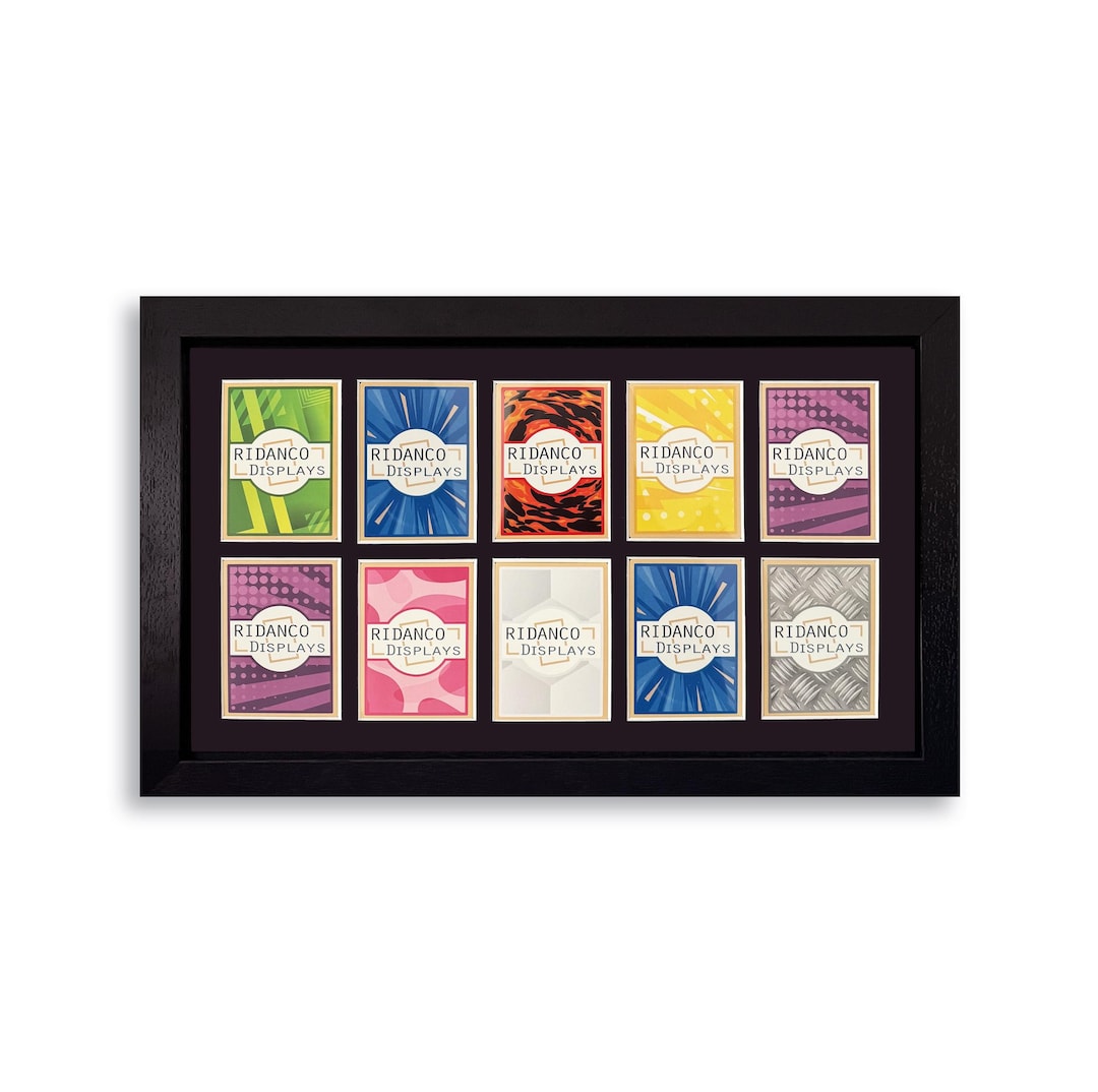 10 (5x2) Trading Card Frame for Raw Cards Optional UV Protection ...