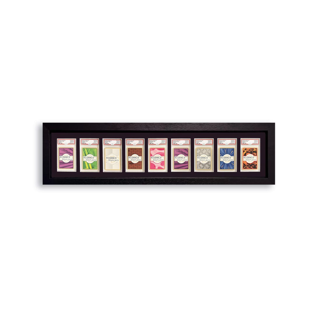 Black Graded Slab 9 Card Frame, UV Protective, PSA, Beckett, Mtg, Ace ...