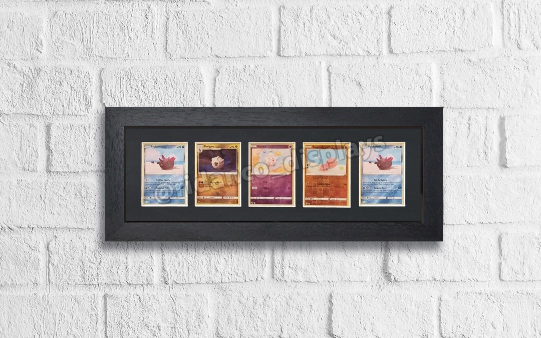 5 Trading Card Frame (1x5 Layout) for Raw Cards With UV Protection ...