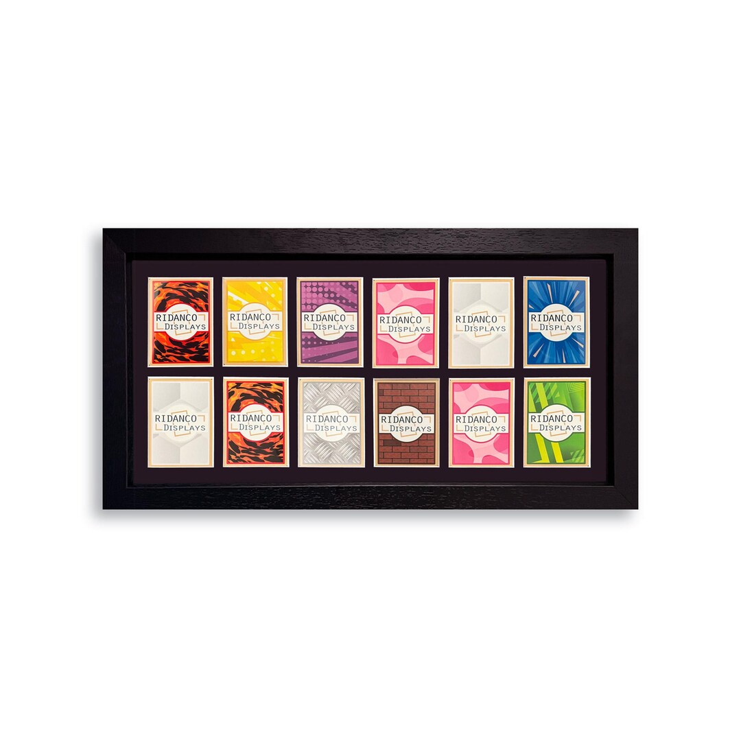 12 (6x2) Trading Card Frame for Raw Cards Optional UV Protection ...