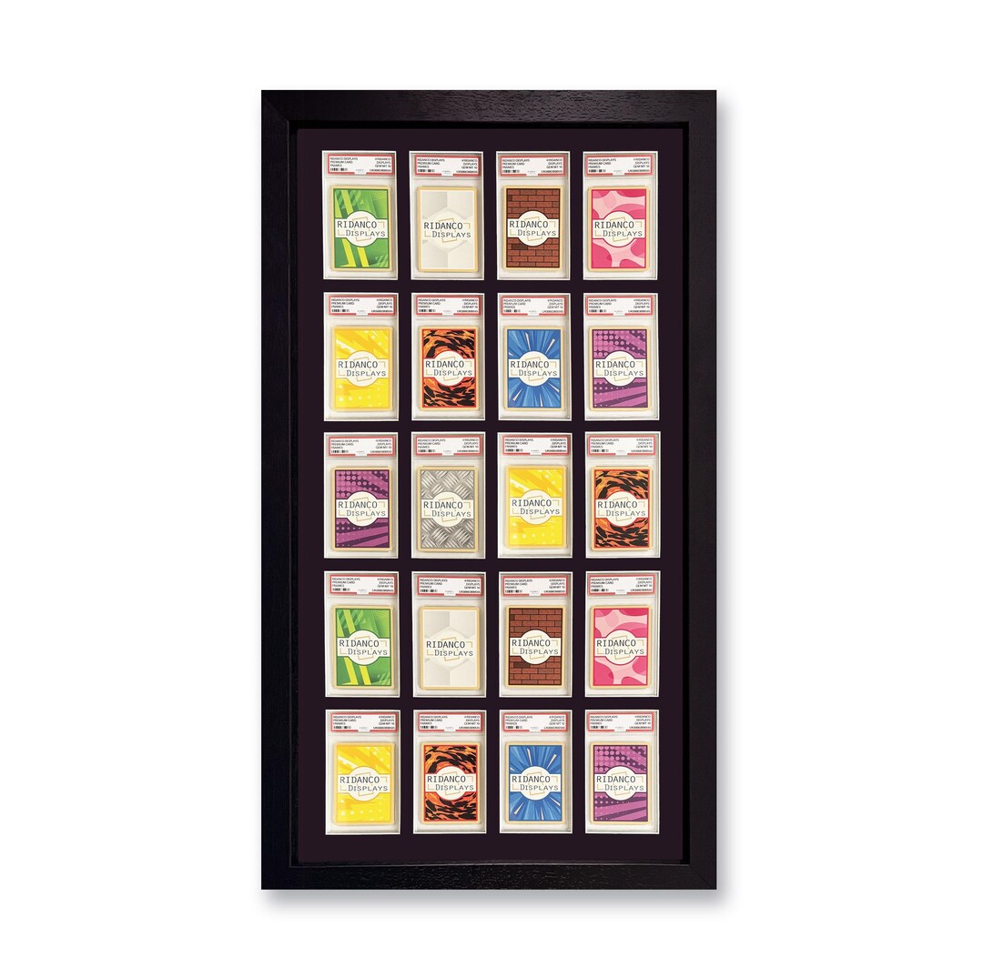 Black Graded Slab 20 Card Frame, UV Protective, PSA, Beckett, Mgc, Ace ...