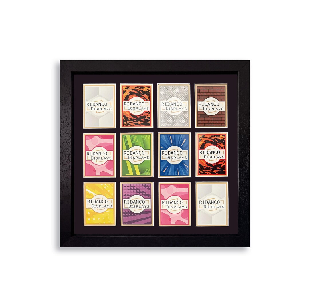 12 (4x3) Trading Card Frame for Raw Cards Optional UV Protection ...