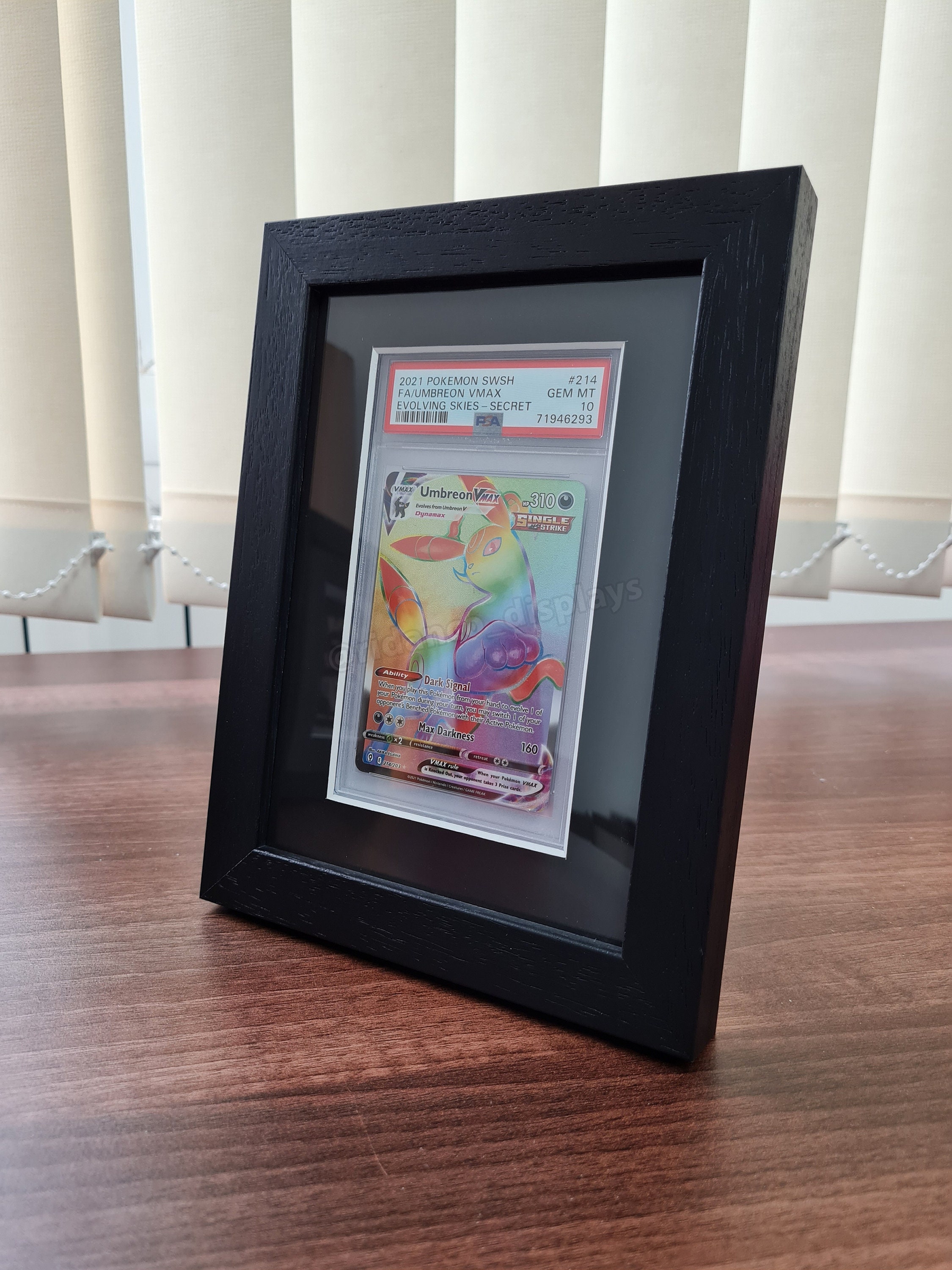 Black Graded Slab 1 Card Frame With Optional UV Protection, PSA ...