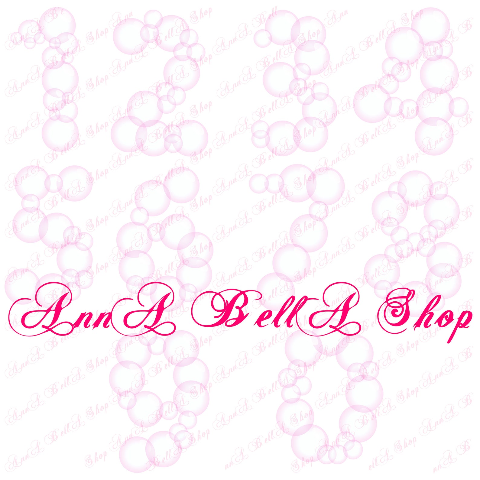 Numbers Bubbles Clipart Vector Art Vector Grafics | Etsy