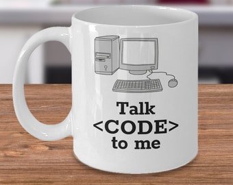 Coffee Code Make Coffee Computer Programmer Mug Coder Gift - Etsy