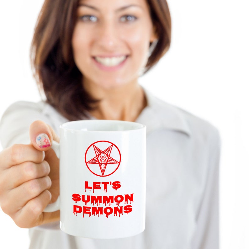 Esoteric Occult Coffee Mug Let's Summon Demons Satan - Etsy