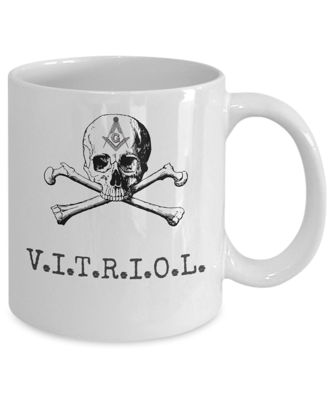 Freemason Coffee Mug - Masonic V.I.T.R.I.O.L. Symbol VITRIOL Skull and ...