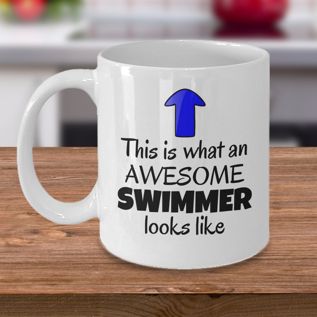 Swimming Coffee Mug - Awesome Swimmer - Swim Coach Joke - Swim Practice ...