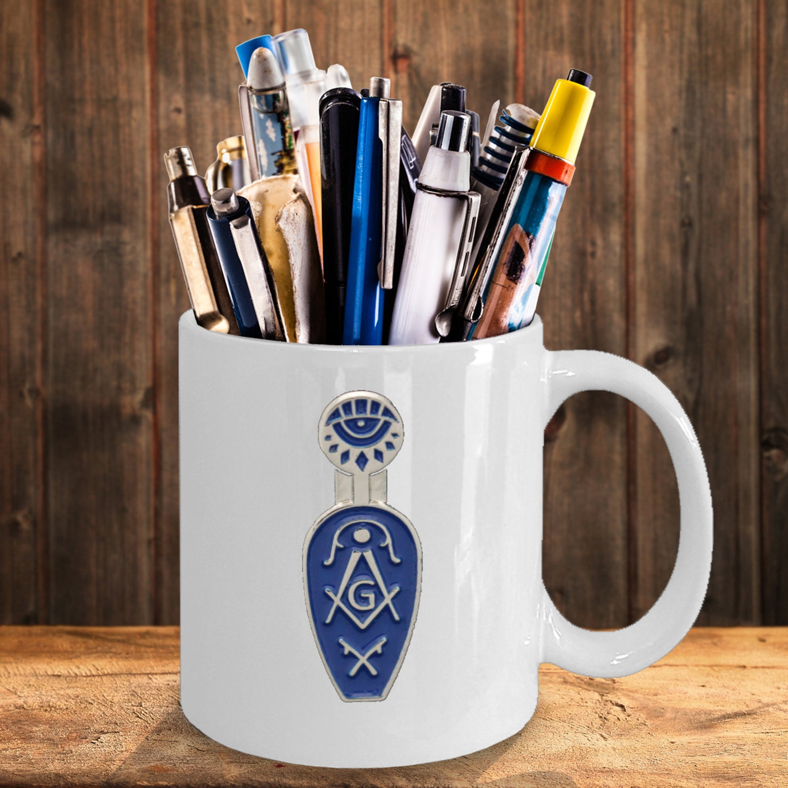 Freemason Coffee Mug - Masonic Blue Slipper Symbol - Lodge Gifts - Etsy