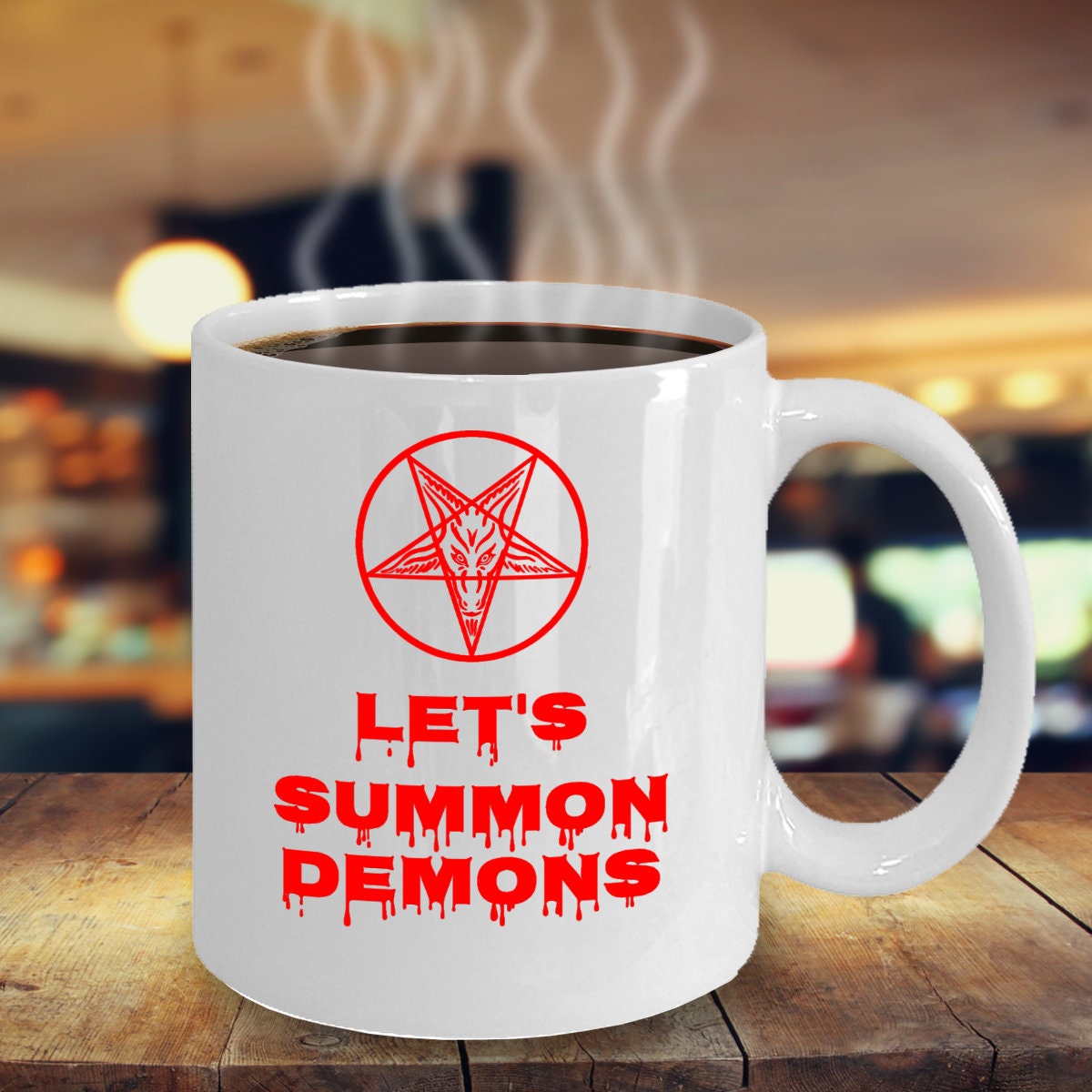 Esoteric Occult Coffee Mug Let's Summon Demons Satan - Etsy