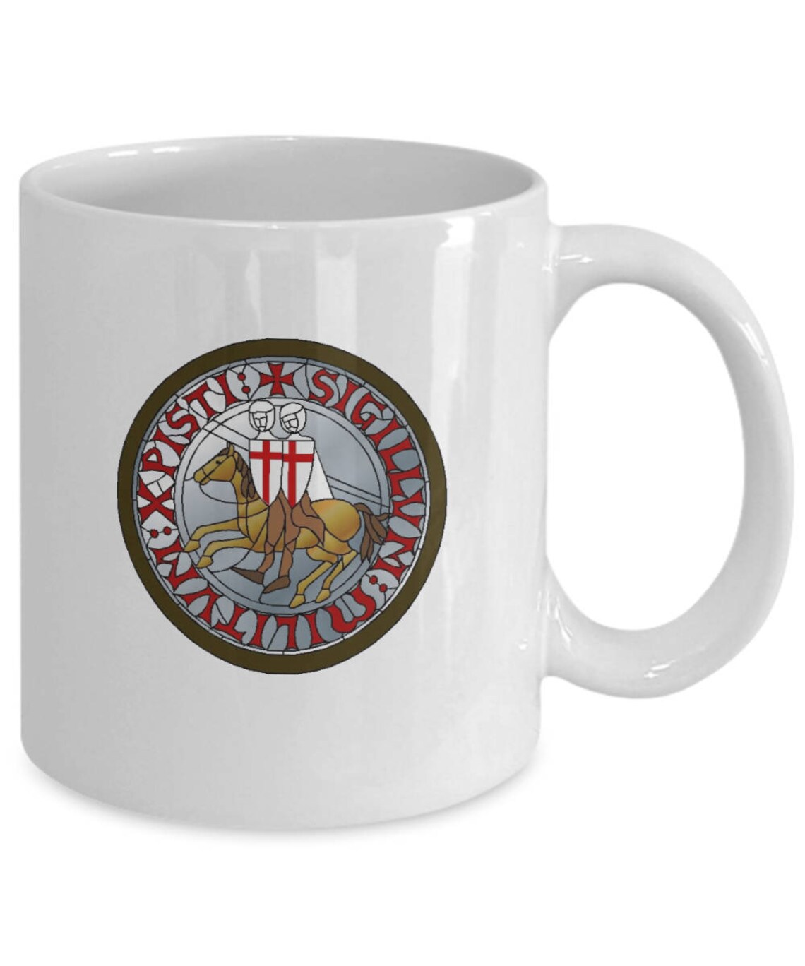 Knights Templar coffee mug Templar mediaval seal masonic | Etsy