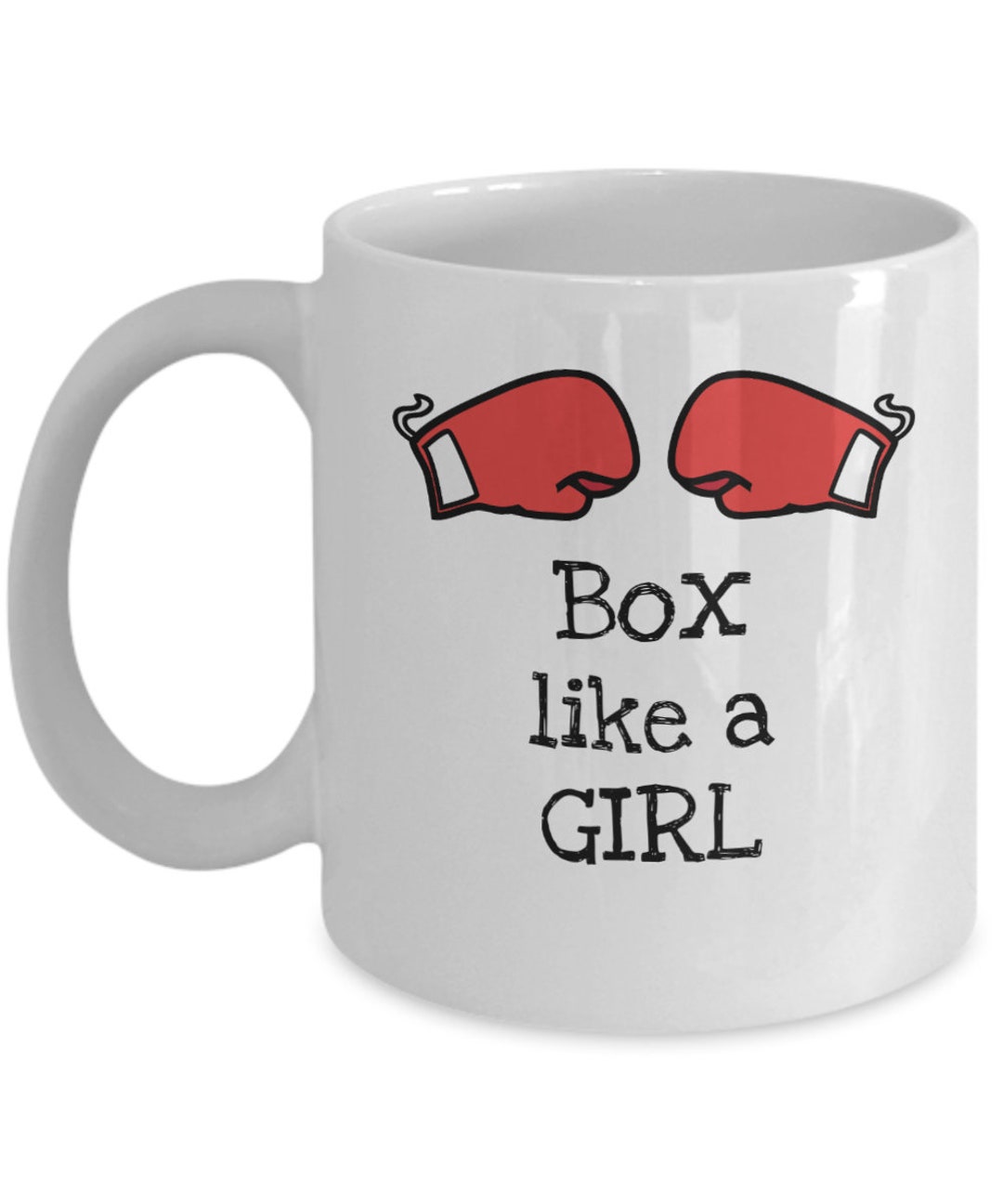 Boxing Gloves Themed Mug Gift - Female Box Lover Gift - Box Like a Girl ...