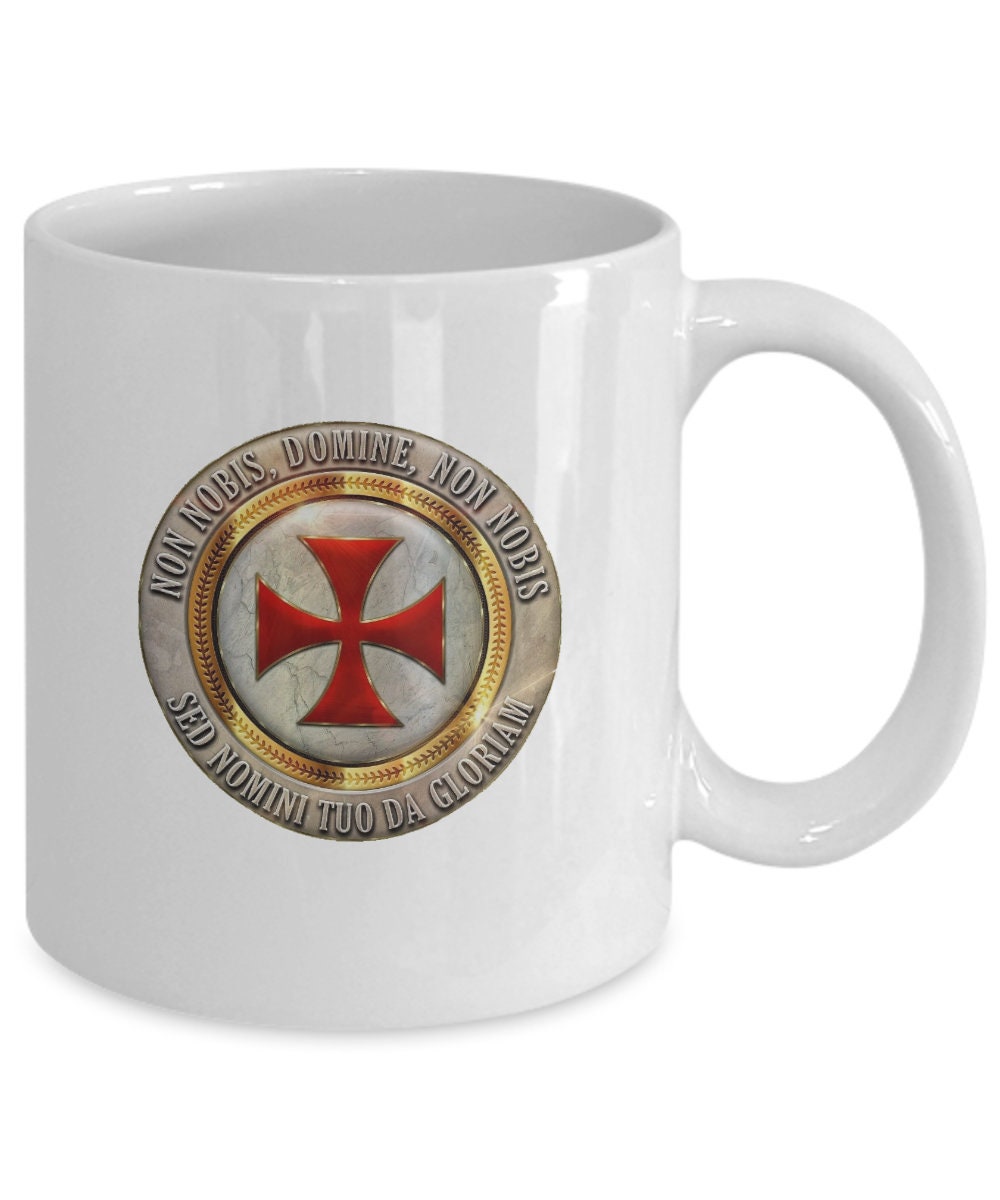 Knights Templar Cross Coffee Mug Non Nobis Domine Sed Nomini - Etsy