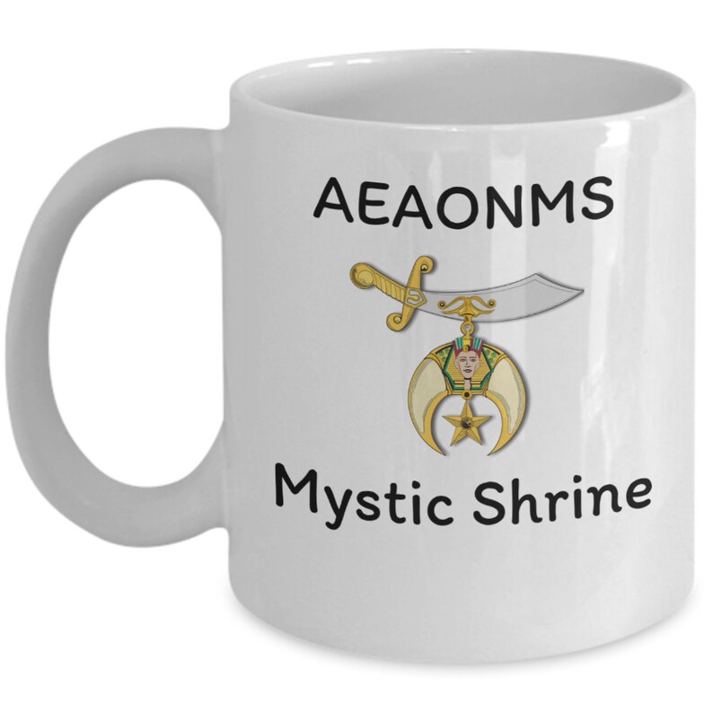 Masonic Coffee Mug AEAONMS Mystic Shrine Fraternity Noble - Etsy
