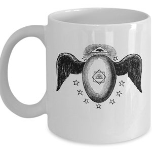 Freemason Coffee Mug - Memphis Misraim Egyptian Rite Winged Egg Kneph ...