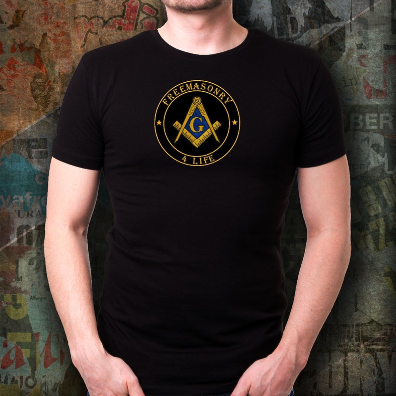 Masonic Shirt Freemasonry 4 Life Freemason Motto T-shirt - Etsy