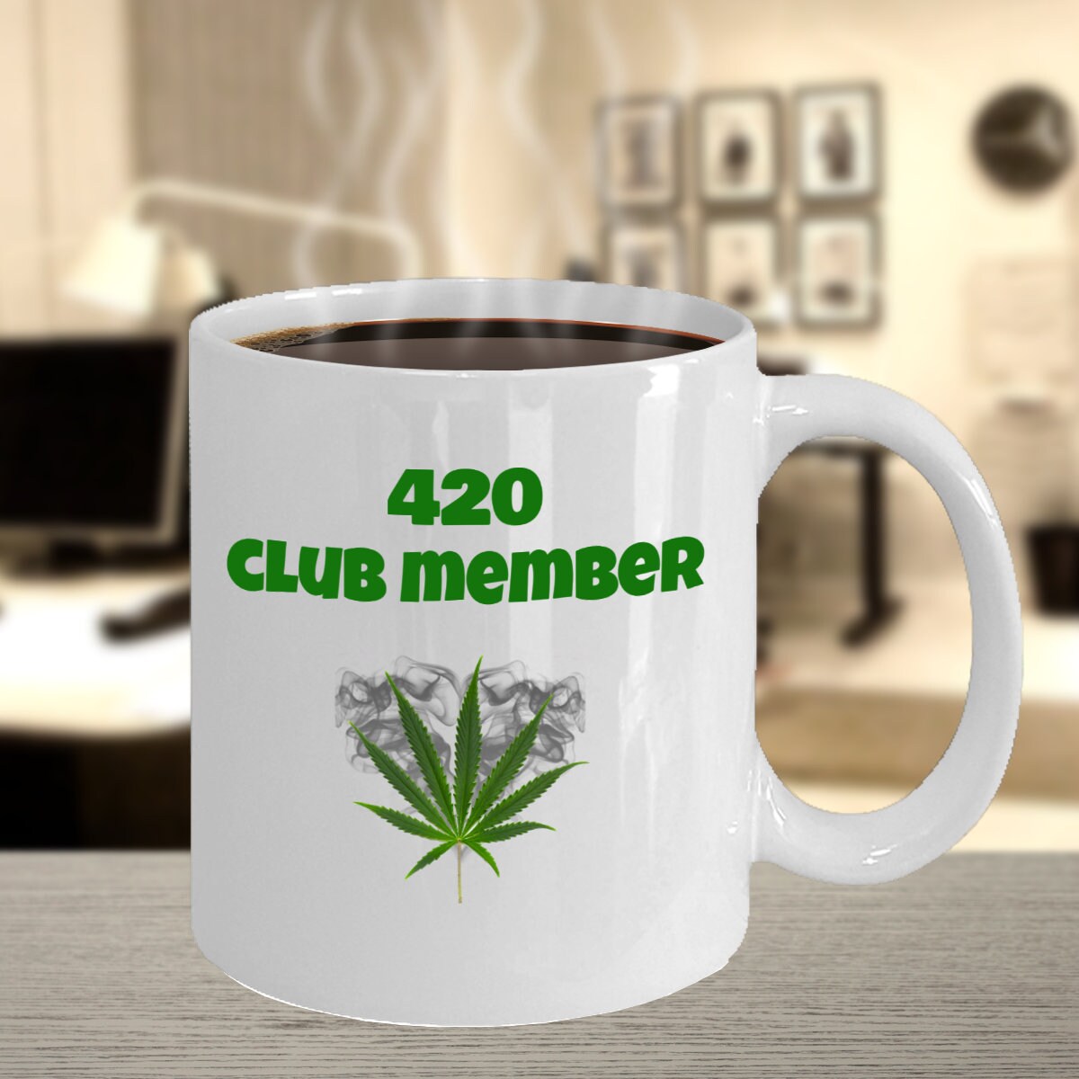 WEED Coffee Mug 420 Club Member Cannabis Leaf Symbol Gift - Etsy