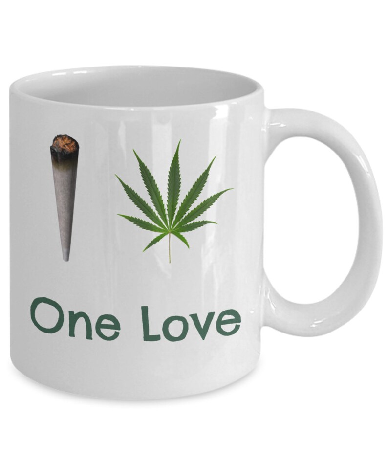 WEED Coffee Mug One Plant One Love Reefer Leaf Cannabis - Etsy