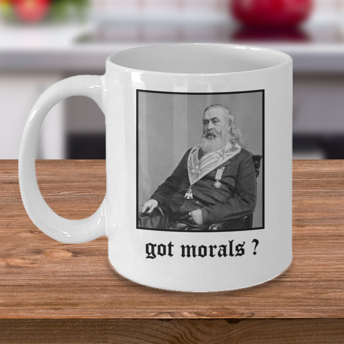 Freemason Coffee Mug - Got Morals - Funny Albert Pike in Masonic ...