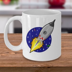 Rocket Space Ship Coffee Mug - Space Travel Research - Alien Worlds ...