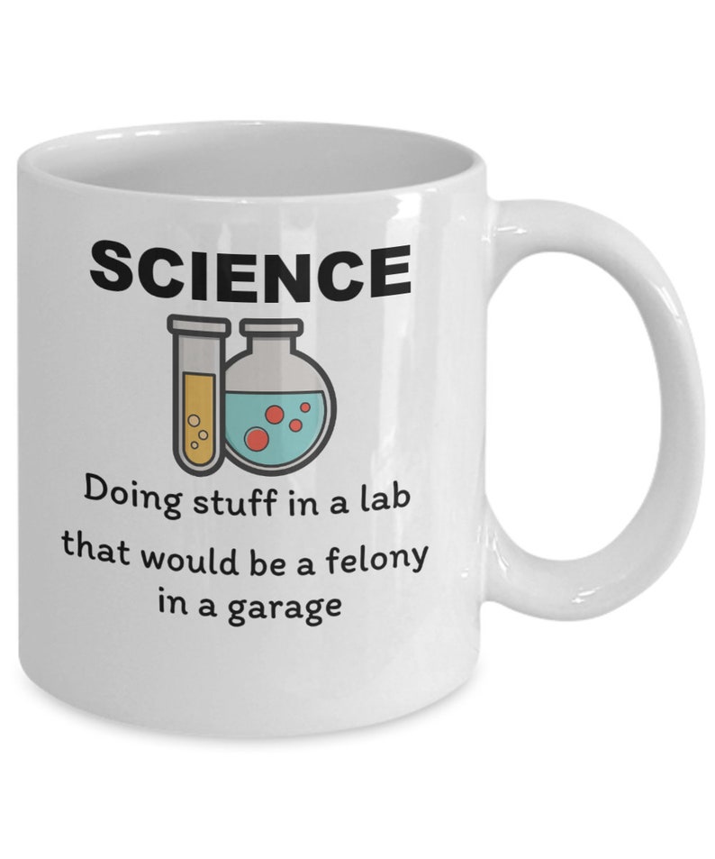 Chemistry coffee mug Science definition joke doing stuff | Etsy