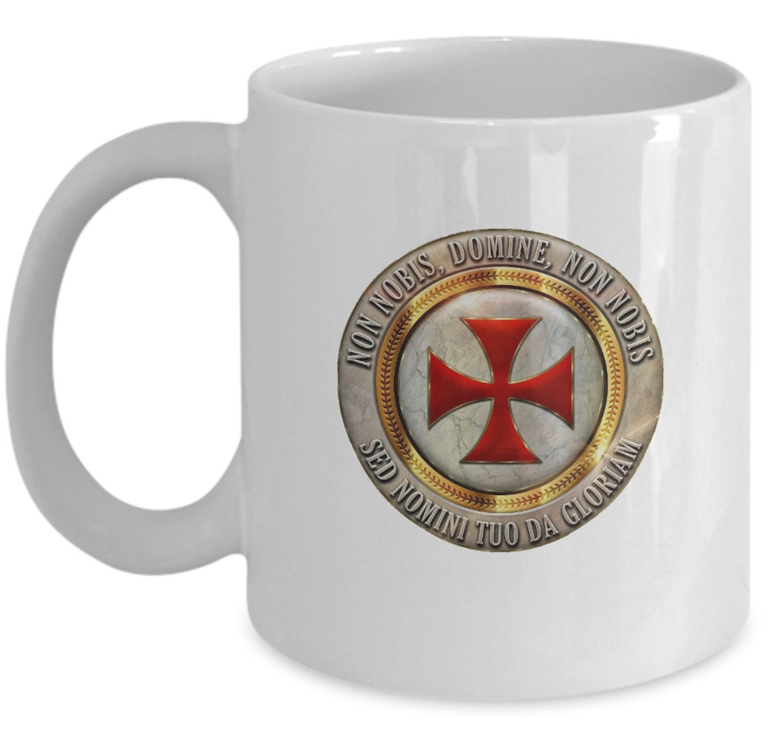 Knights Templar Cross Coffee Mug Non Nobis Domine Sed Nomini - Etsy