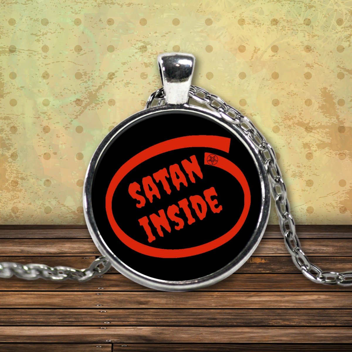 Esoteric necklace Satan inside Satanic devil symbol | Etsy