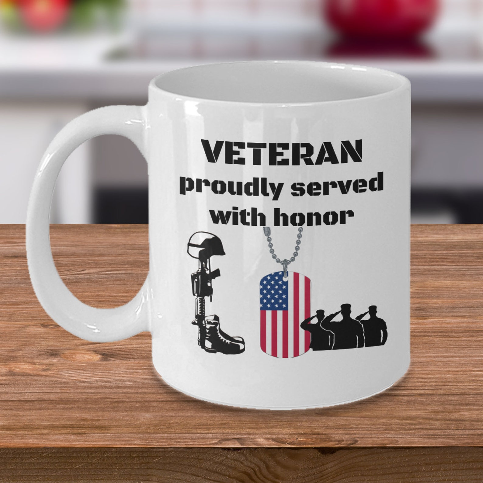 Veteran Coffee Mug Proudly Served With Honor Veterans Day | Etsy