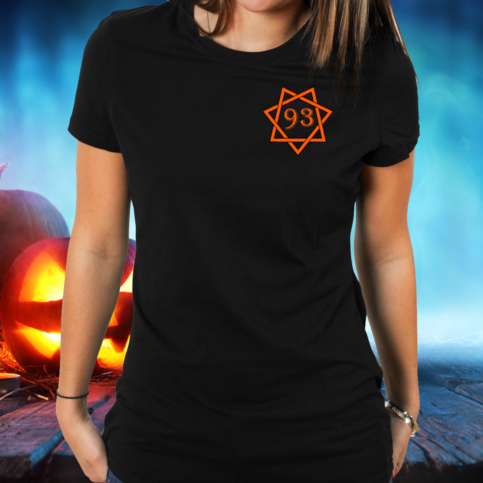 Esoteric Thelema Shirt Heptagram 93 Symbol Babalon 156 Etsy