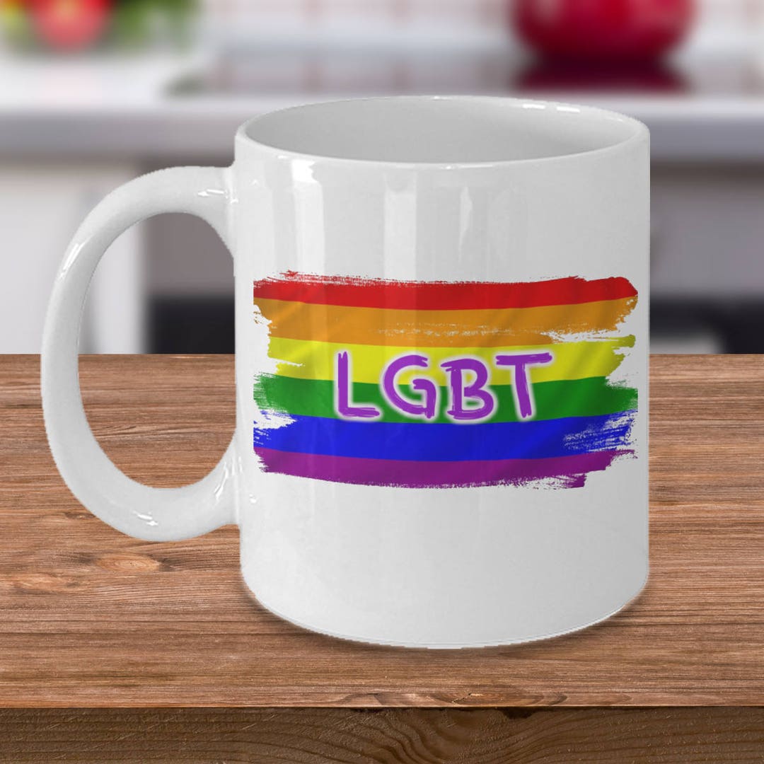 Gay Mug LGBT Rainbow Flag Pride Flag Gay Pride Gay Lesbian Bi ...