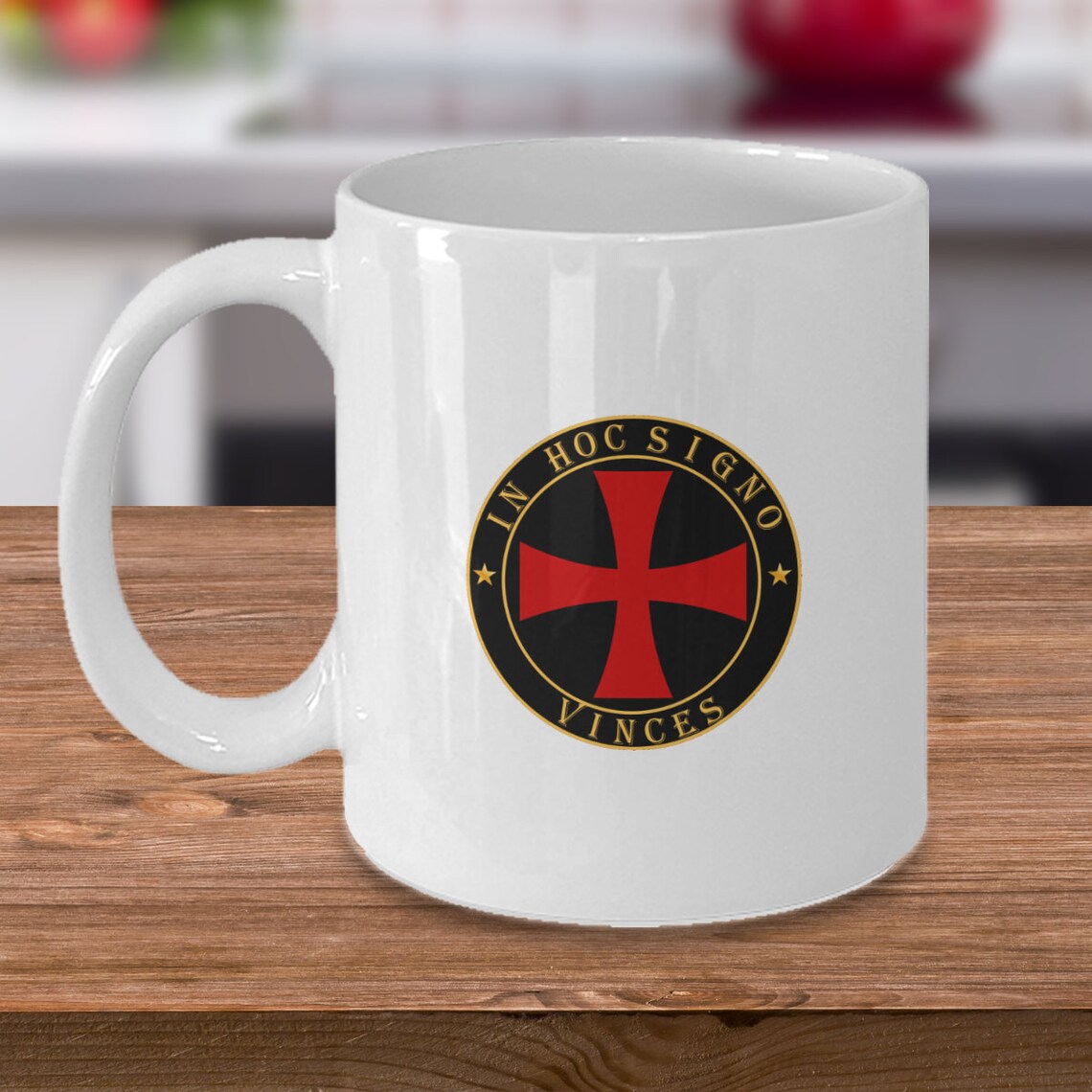 Knights Templar Coffee Mug - in Hoc Signo Vinces - Masonic Solomon ...