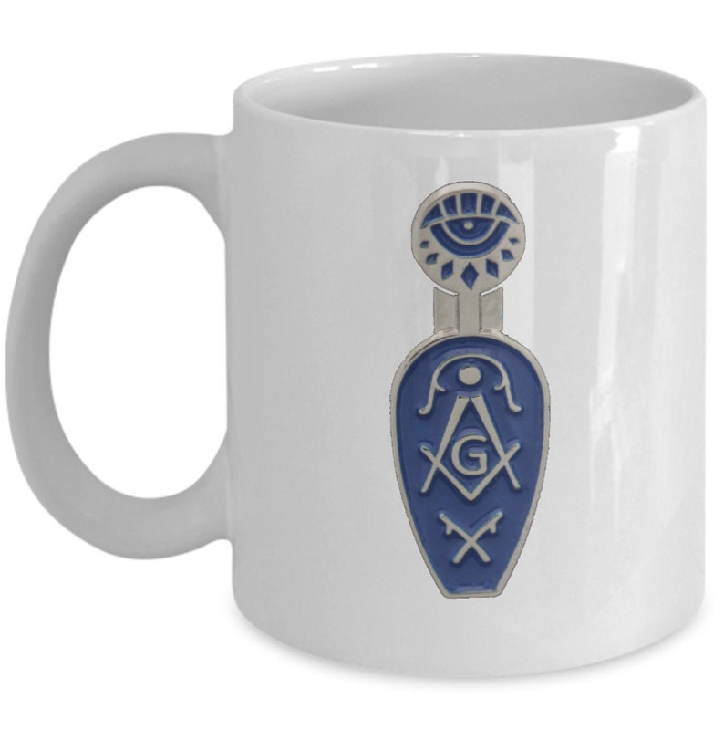 Freemason coffee mug Masonic Blue slipper symbol lodge | Etsy