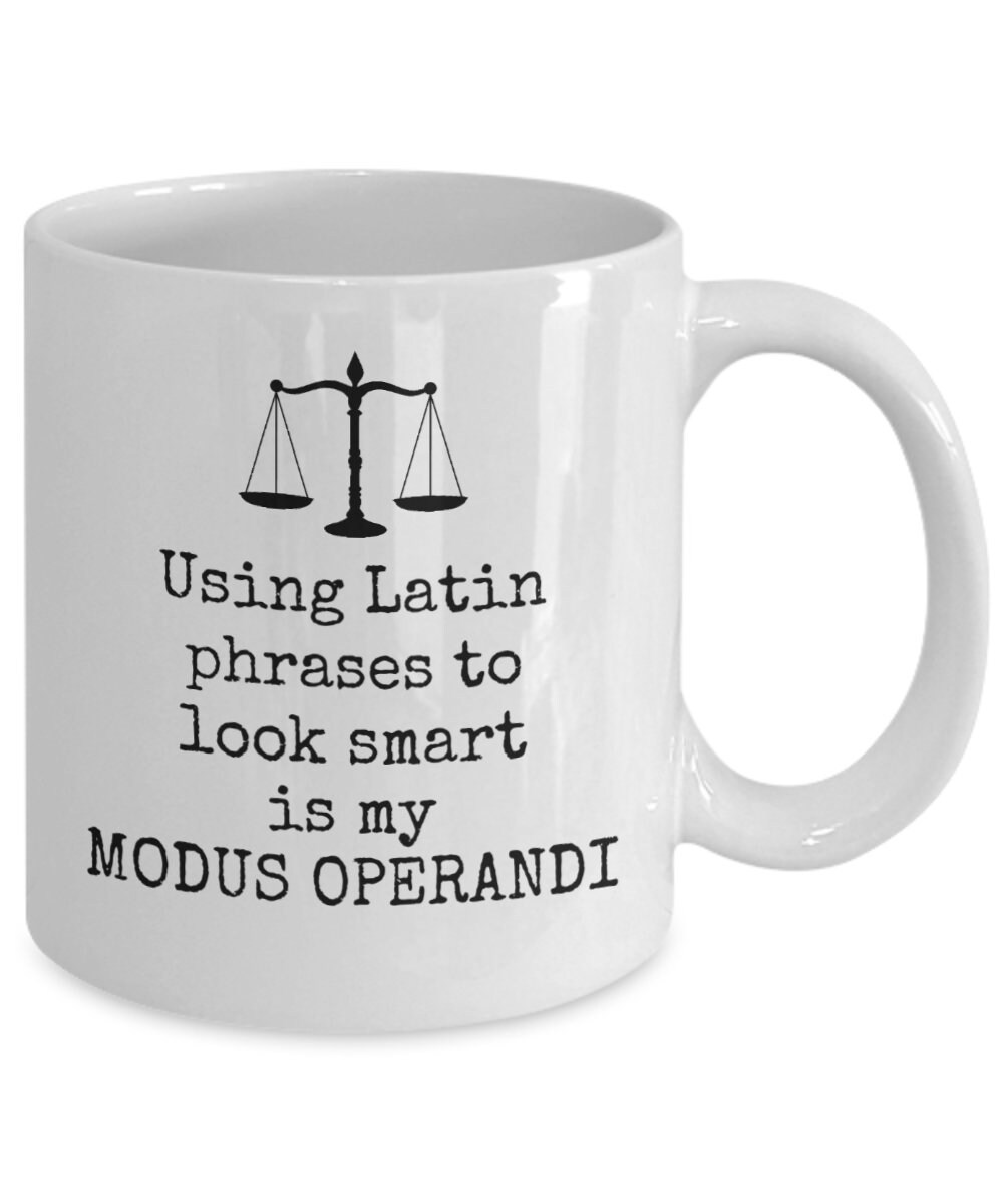 Lawyer Coffee Mug - Using Latin Phrases - Funny Law Degree Advocate ...