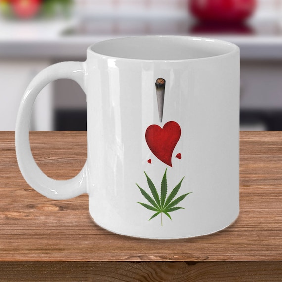 Weed Coffee Mug I Love Ganja Marijuana 420 Tea Cup Pot | Etsy