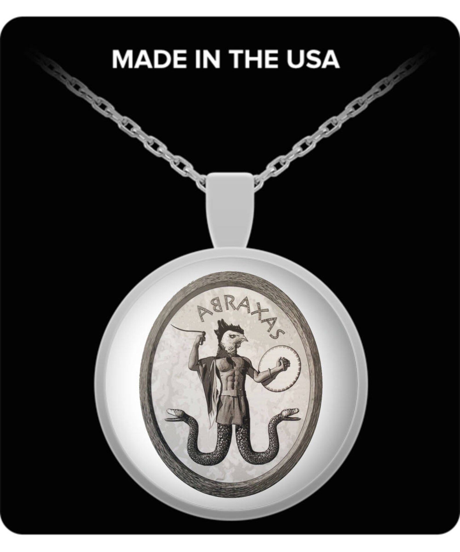 Esoteric necklace Abraxas gnostic god symbol gnosticism | Etsy