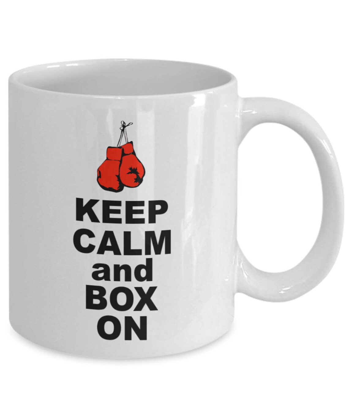 Keep Calm and Box on - Boxing Mug - Boxing Sports Gift - Boxing Gloves ...