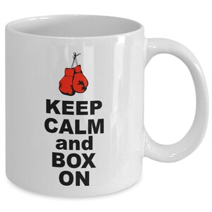 Keep Calm and Box on - Boxing Mug - Boxing Sports Gift - Boxing Gloves ...