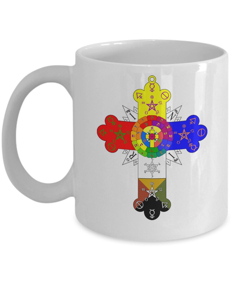 Esoteric Coffee Mug Rosicrucian Lamen Rose Cross Seal Symbol - Etsy